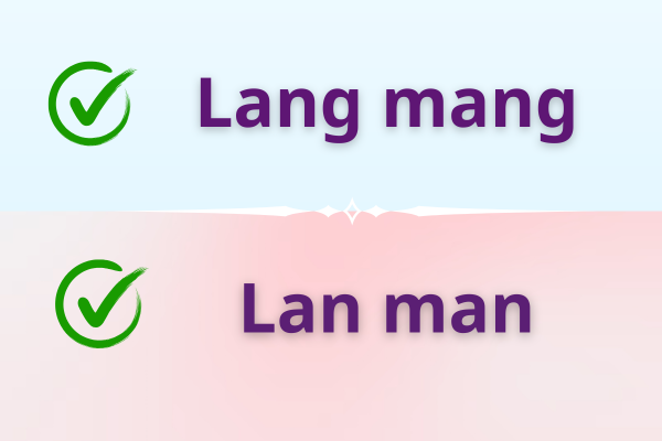 Lang mang hay lan man – Đâu là cách viết đúng chính tả?